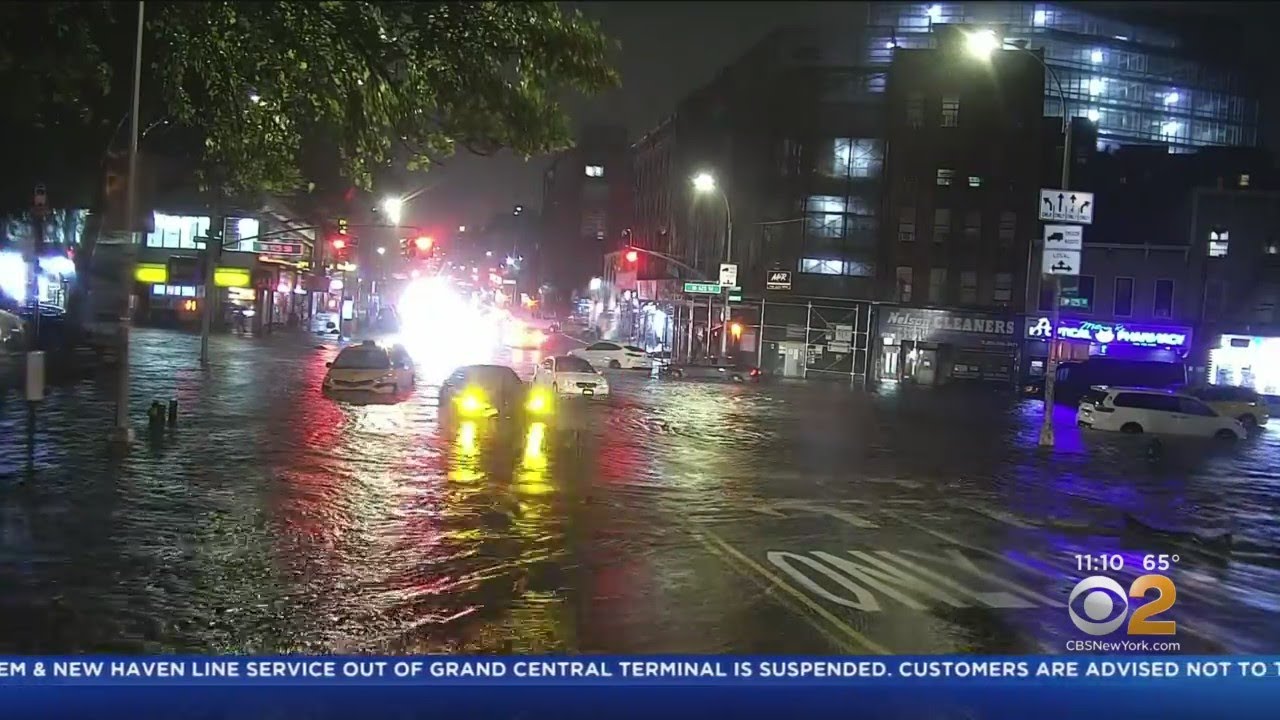 Severe Weather Causing Flash Flooding In New York City - YouTube