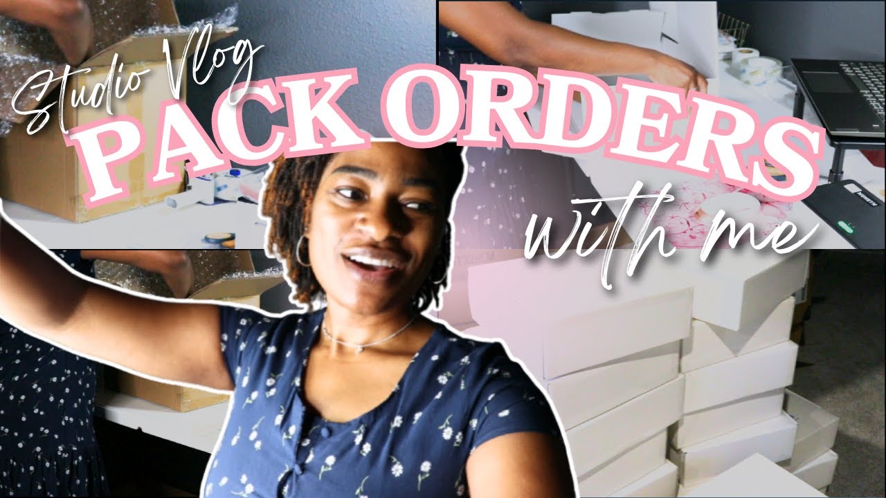 Pack My First Orders With Me | Studio Vlog - Small Stationery Business ...