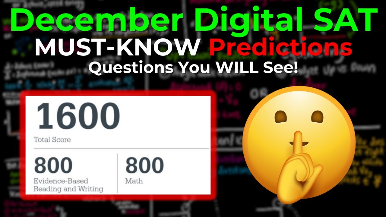 December 2024 SAT Predictions - What Will Be On The Test? - YouTube