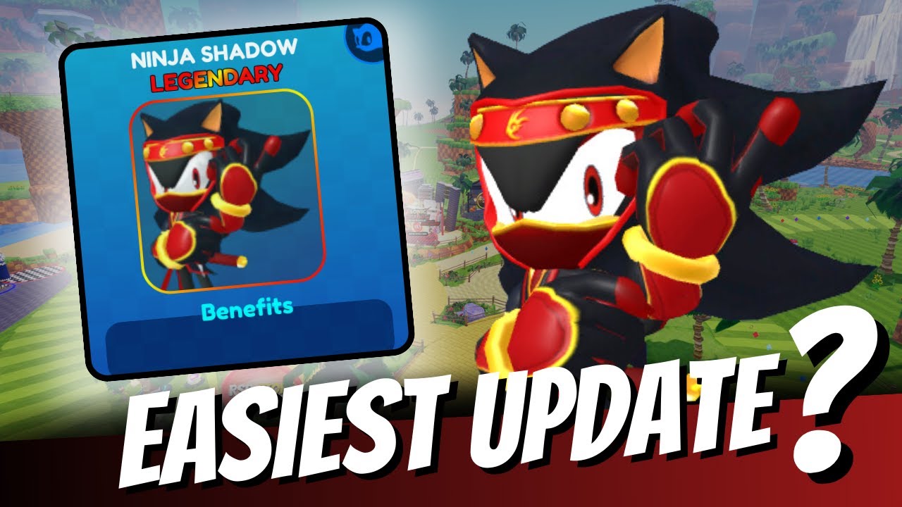 Unlocking NINJA SHADOW In Sonic Speed Simulator | Easiest Update EVER ...