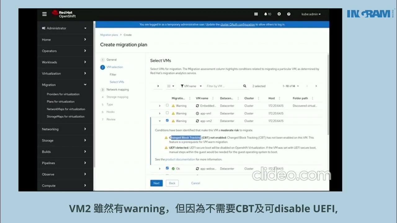 Red Hat OpenShift Virtualization - Migrate VM 示範 - YouTube
