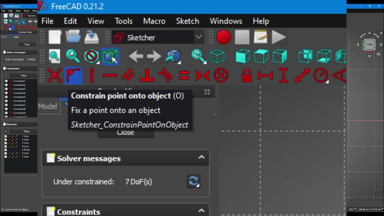 FreeCAD Short: Point Onto Object Constraint - YouTube