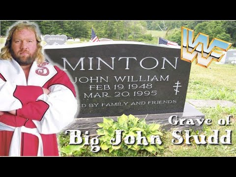 Grave of wrestler "Big John Stud" of the WWF - YouTube