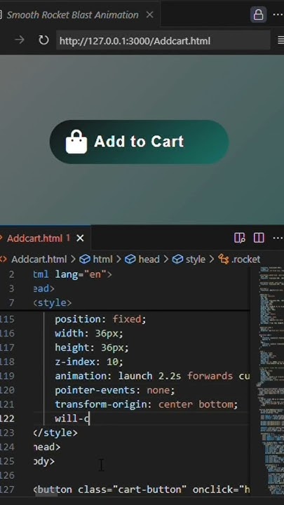 Clicked Add to Cart… and it took off! 🚀 #animation #css #html #coding #effects #shortvideo # ...