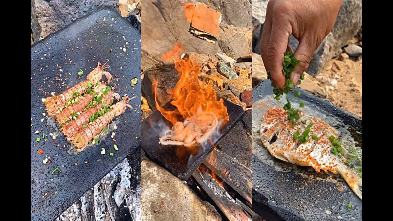 Best Idea cooking on Stone Fast Food china - YouTube