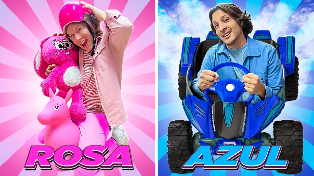 QUEM COMPRAR MAIS COISAS AZUL VS ROSA GANHA - YouTube