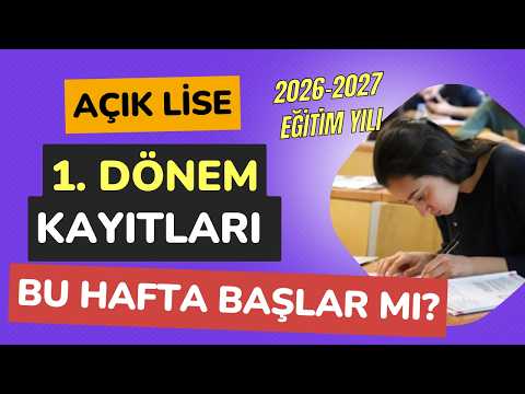 1. Dönem Kayıtları Bu Hafta Başlar mı? Yeni Kayıt, Kayıt Yenileme, Ders Seçimi, 2026-2026 Yılı