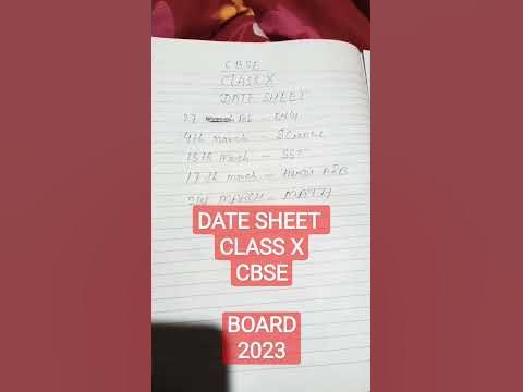 CBSE DATE SHEET।।। Class X ।।।।2023। - YouTube
