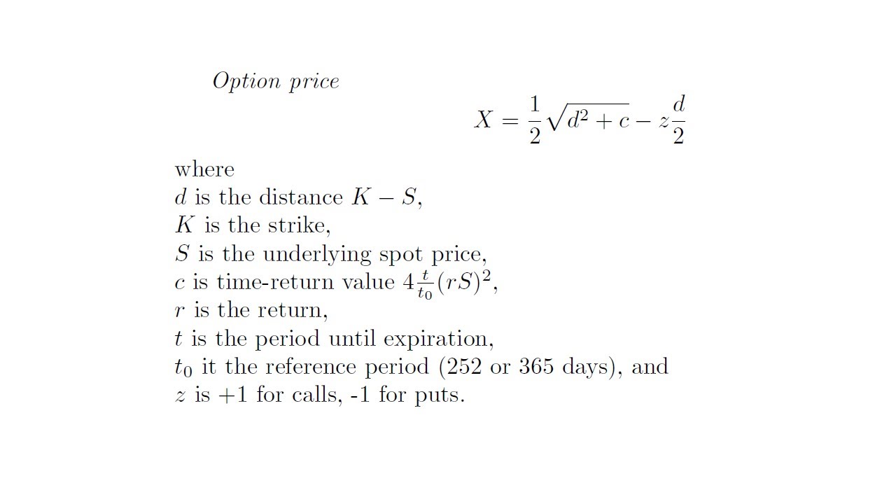 An Option Pricing Model (OPM) - YouTube