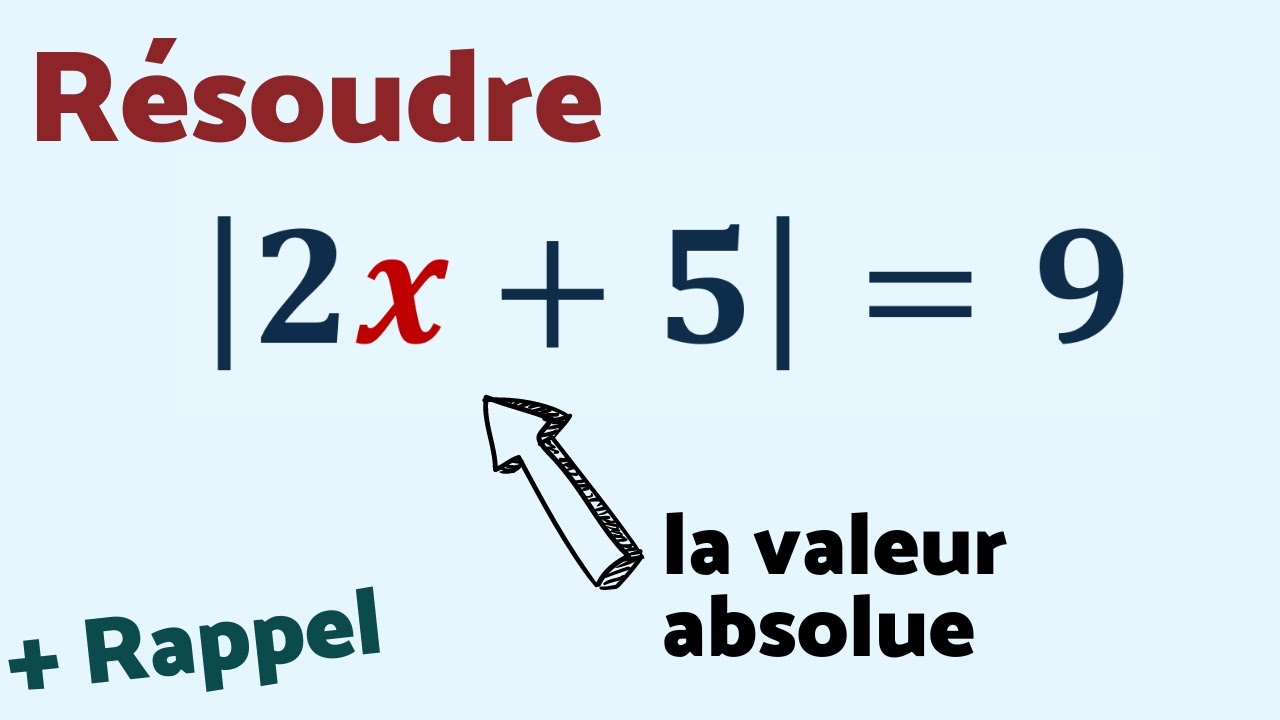 VALEUR ABSOLUE R soudre 2x 5 9 YouTube valeur-absolue-r-soudre-2x-5-9-youtube