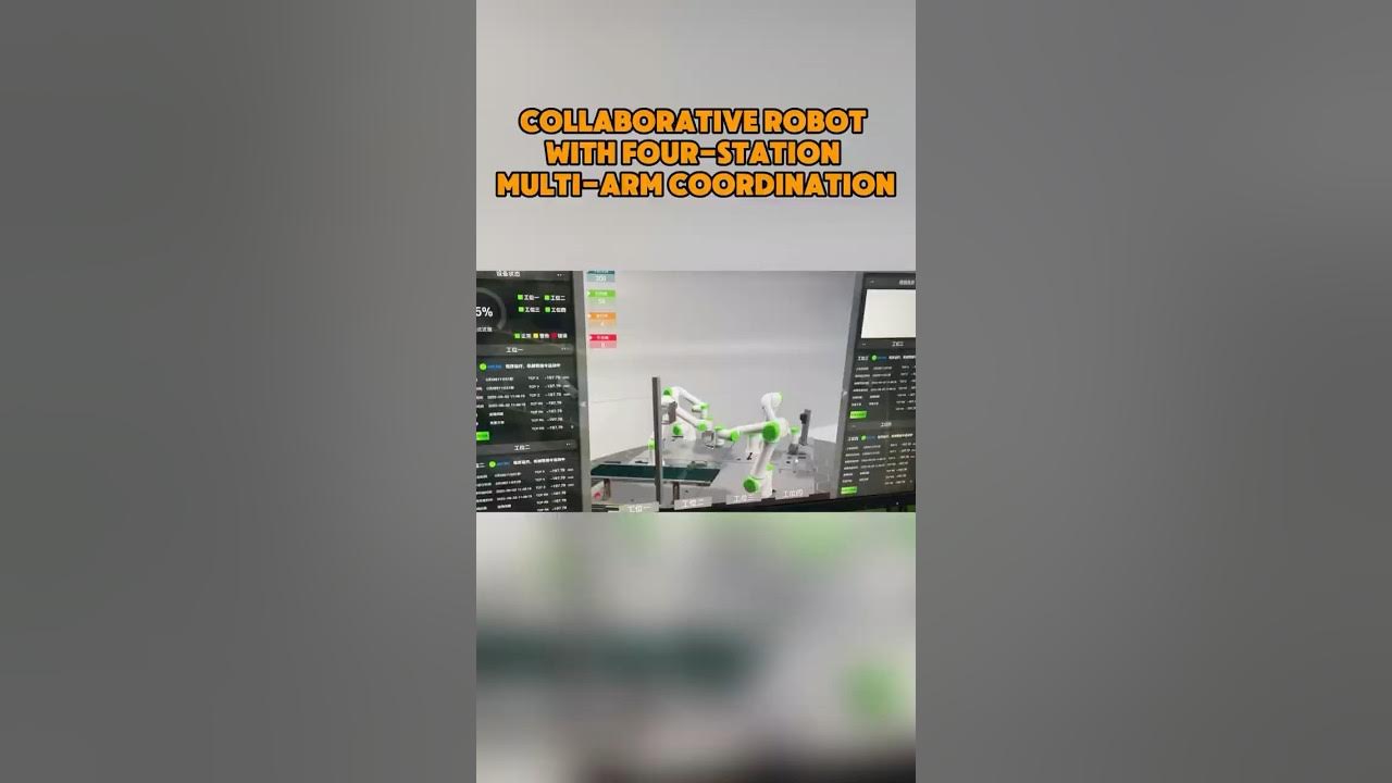 Four-Station Multi-Arm Collaborative Robot: Redefining Efficiency!#collaborativerobots #evsrobot ...