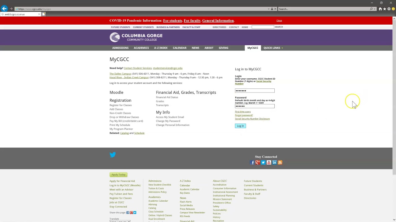 MyCGCC Portal Issue - YouTube
