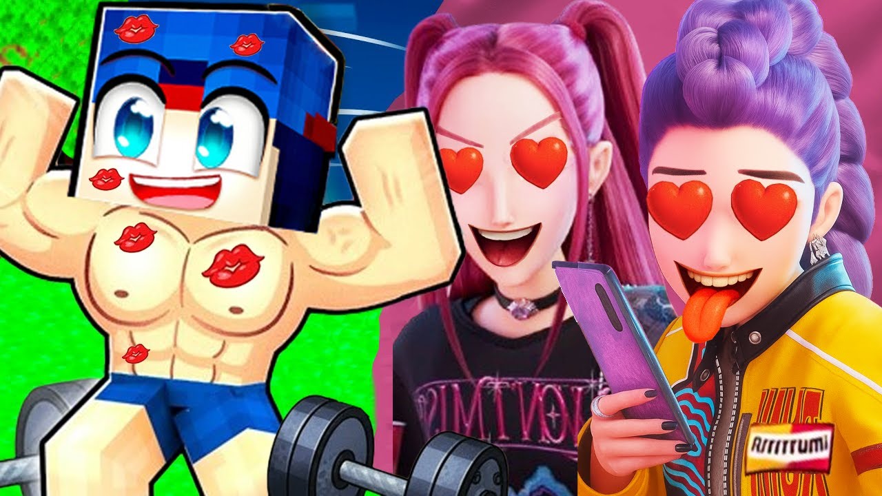 JE DEVIENS SUPER MUSCLÉ POUR IMPRESSIONNER LES HUNTRIX SUR MINECRAFT ...