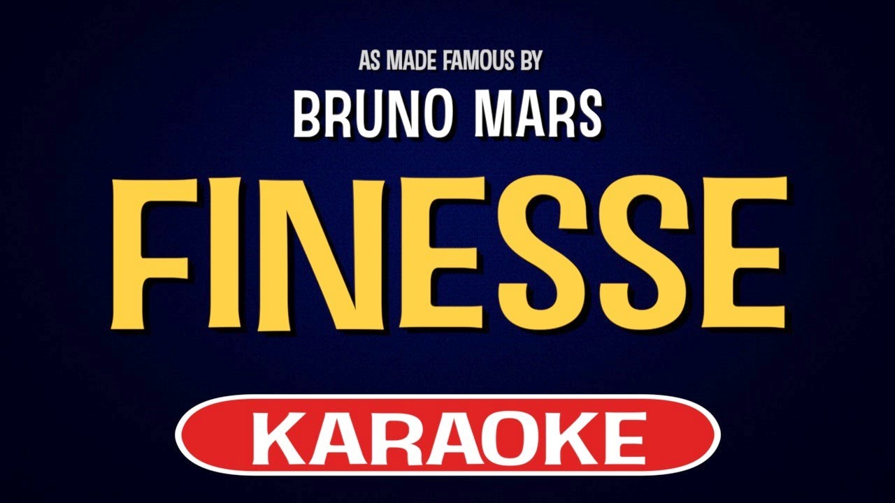 Bruno Mars - Finesse (Karaoke Version) - YouTube