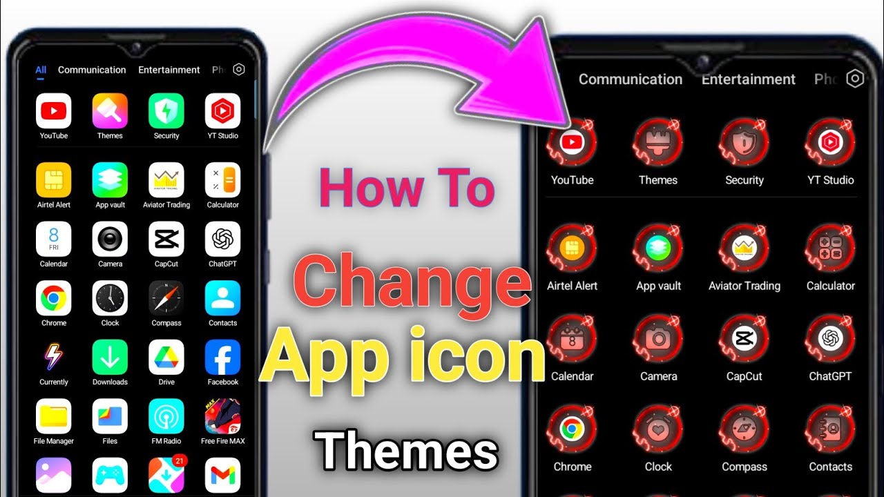 How To Change App Icon | Android App Ke Icon Ko Kaise Change Kare ...