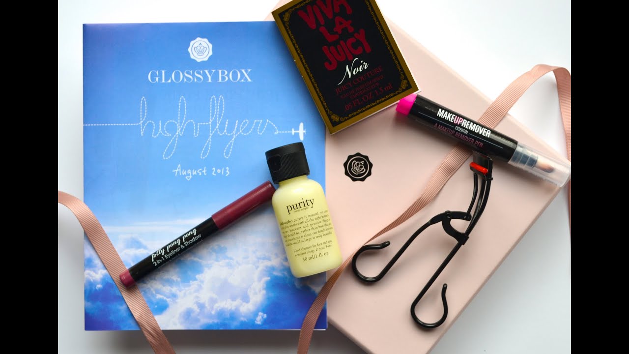 August Glossybox Review: High-Flyers Edition - YouTube