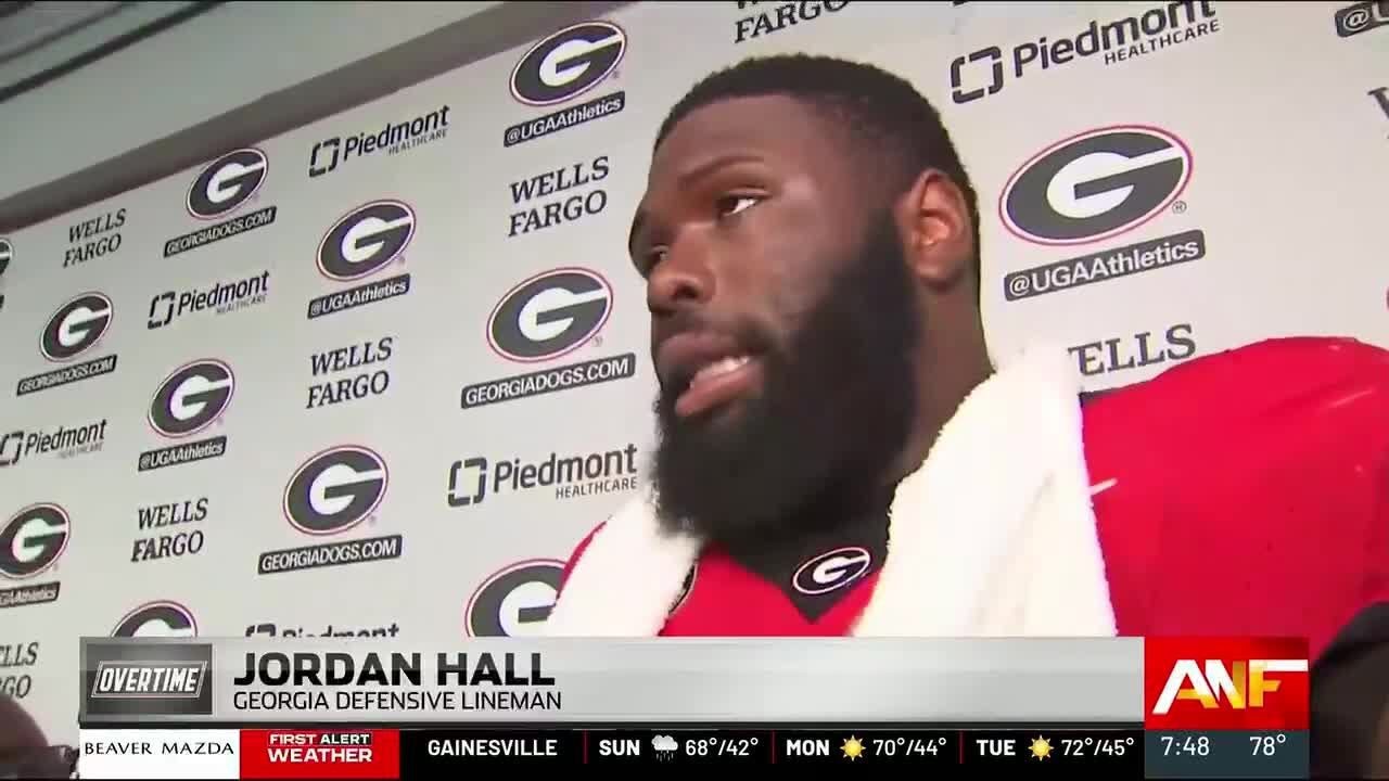 Georgia defensive lineman Jordan Hall speaks after win over Ole Miss ...