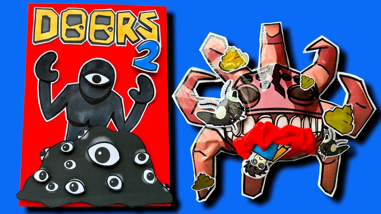 🚪 DOORS Floor 2 (The Mines) Game Book + GRUMBLE Squishy | DIY ROBLOX ...