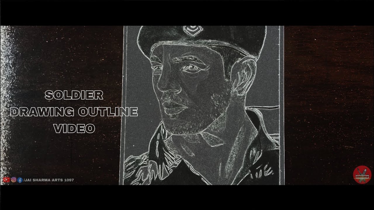 learn how to a soldier drawing OUTLINE ( full tutorial ) Jai sharma ...