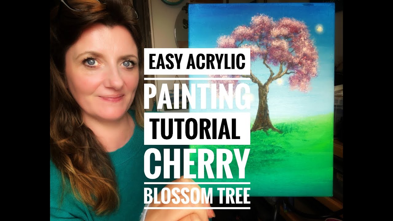 EASY Acrylic Painting Tutorial CHERRY BLOSSOM TREE | Step By Step ...