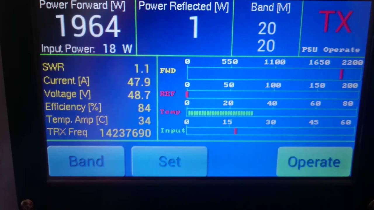 SP5G - 2KW amplifier test - YouTube