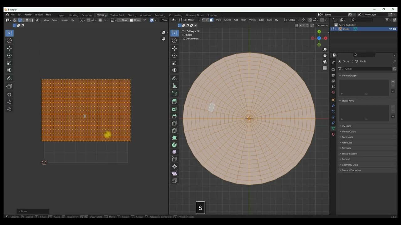 Disc mesh with triangle UVs in blender for UE5 - YouTube