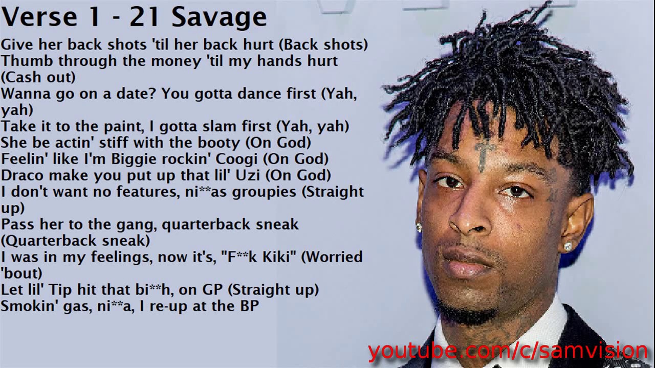(Clean Lyrics) 21 Savage - out for the night (part 2) ft. Travis Scott ...