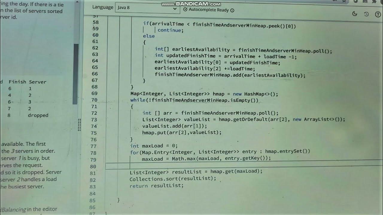 Load Balancing Code in Java, 10/15 Test Cases Passing. - YouTube