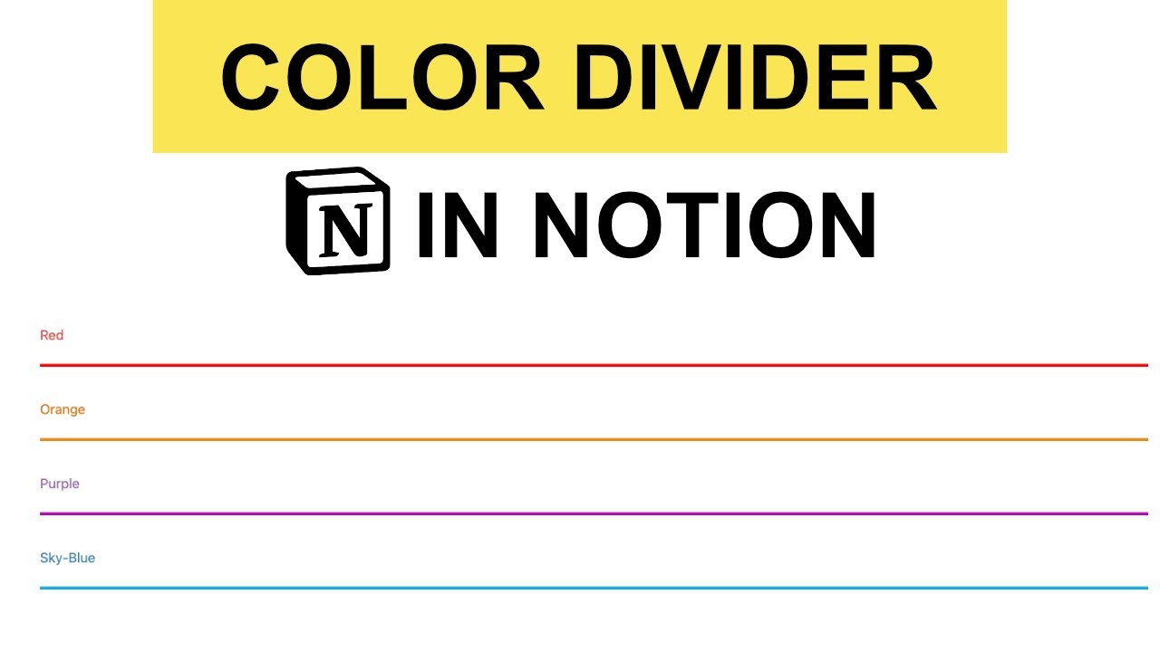 How to Change Divider Color in Notion | Notion Tutorial - YouTube