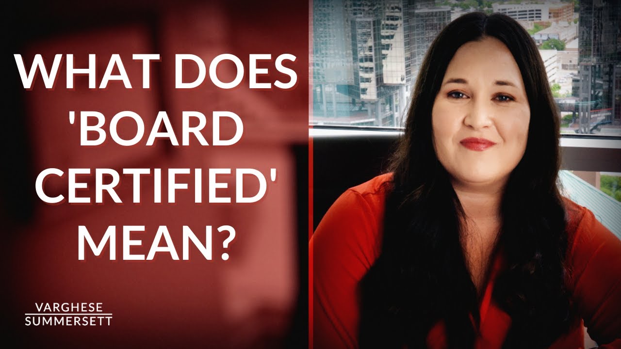 What does it mean when an attorney is "Board Certified?" - YouTube
