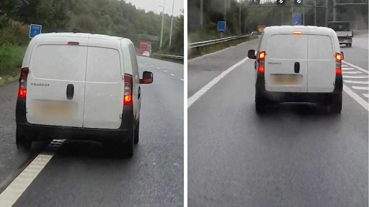 Van Driving Badly Caught On Camera - YouTube