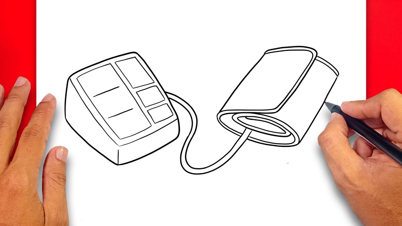 How to draw Blood Pressure Monitor - Medical Supplies Drawing - YouTube