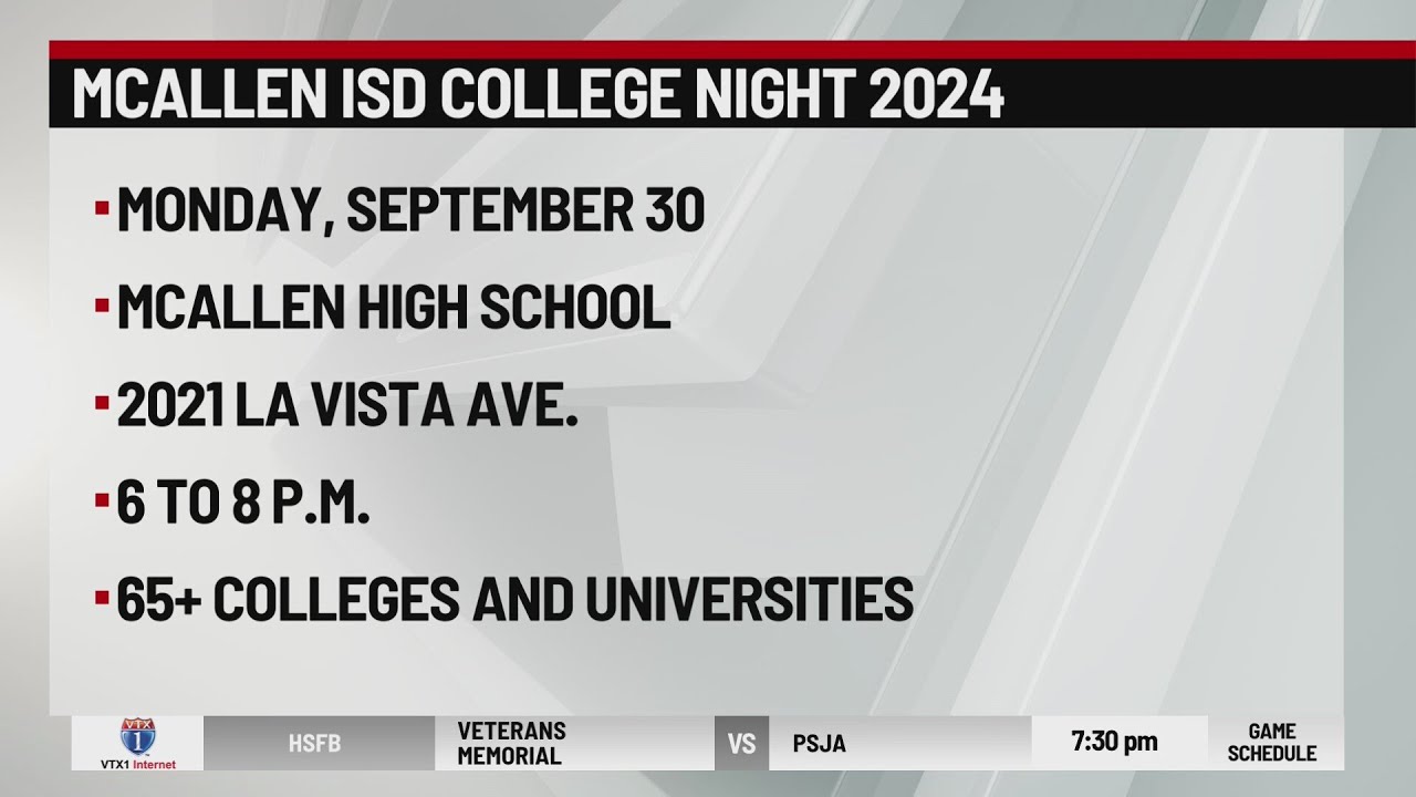 McAllen ISD college night 2024 - YouTube