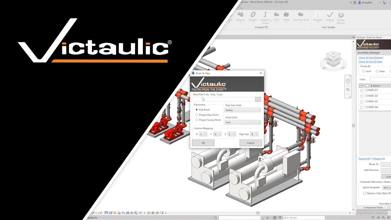 Point to Pipe - Victaulic Tools for Revit® - YouTube