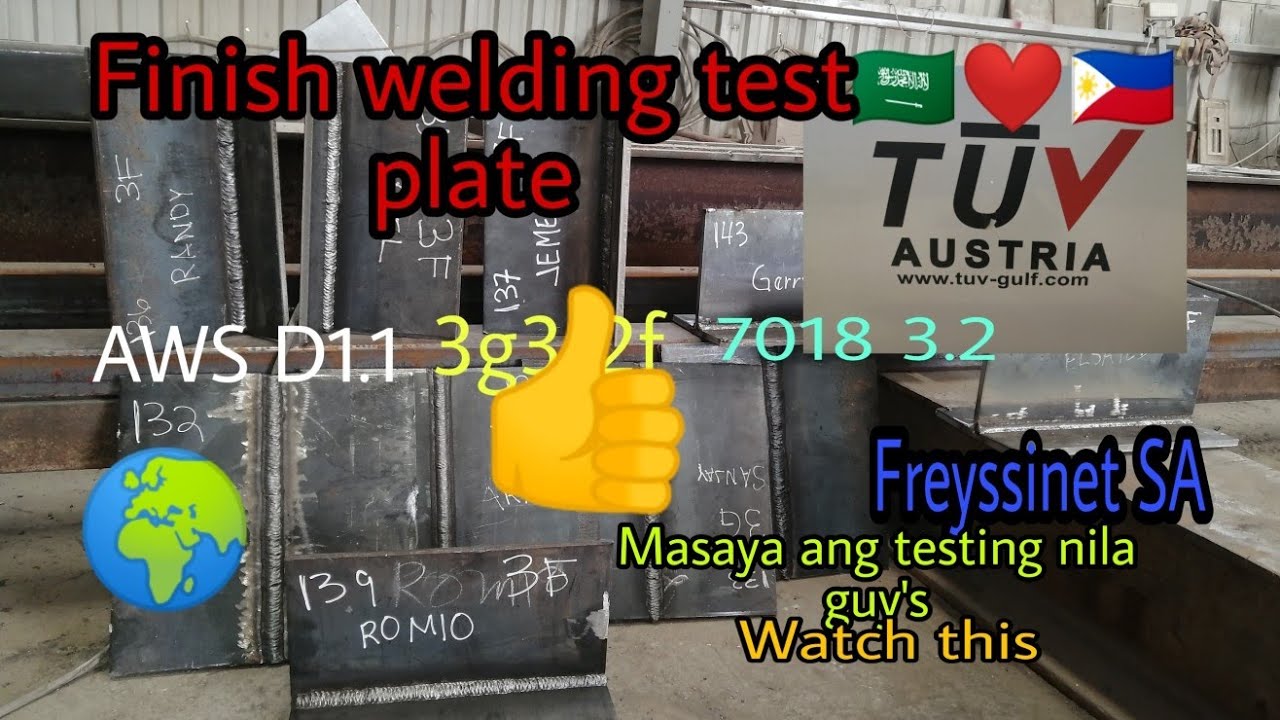 Part 2 TUV Austria conduct weld test 3g,2f from Freyssinet S.A ...