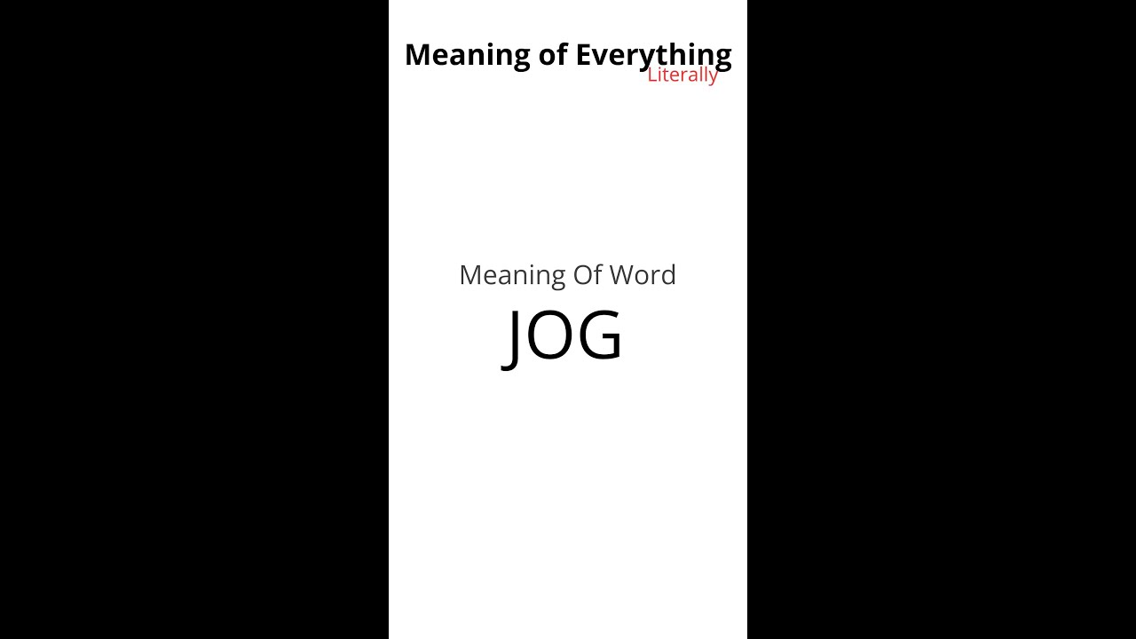 Meaning of Word - Jog Meaning #Shorts - YouTube