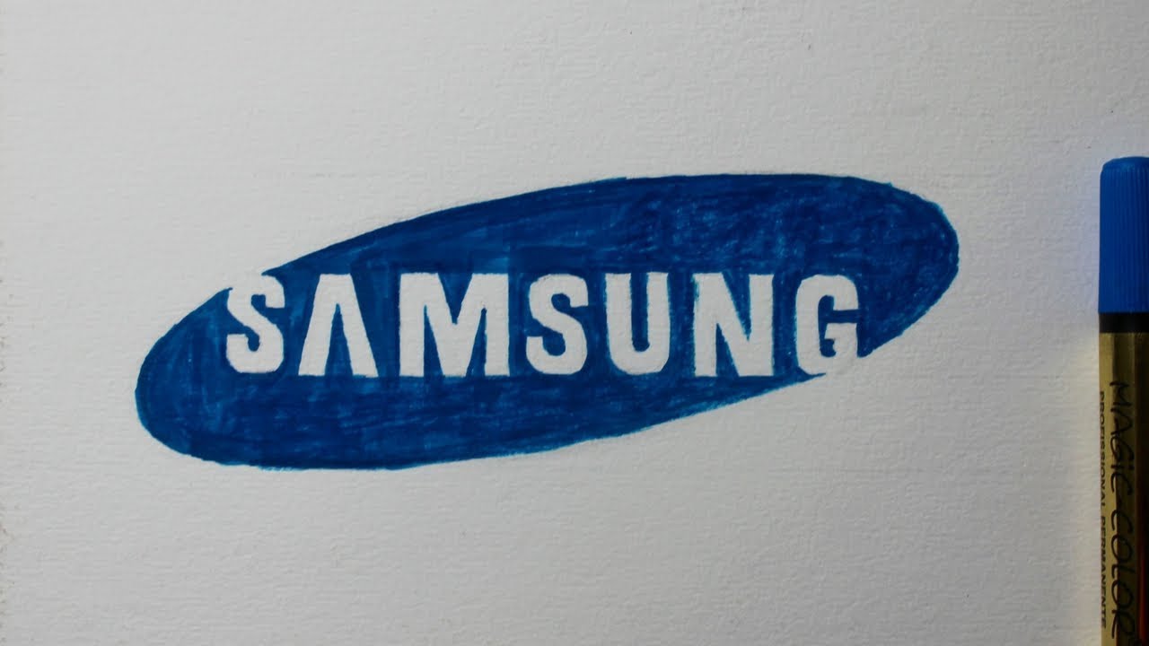 COMO DESENHAR O LOGOTIPO DA SAMSUNG - YouTube