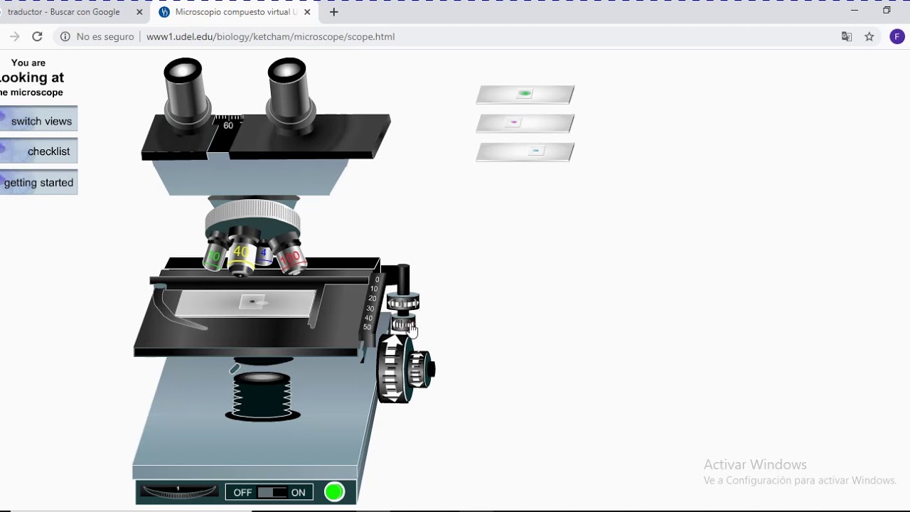 Manejo Microscopio Virtual Guia 4 - YouTube