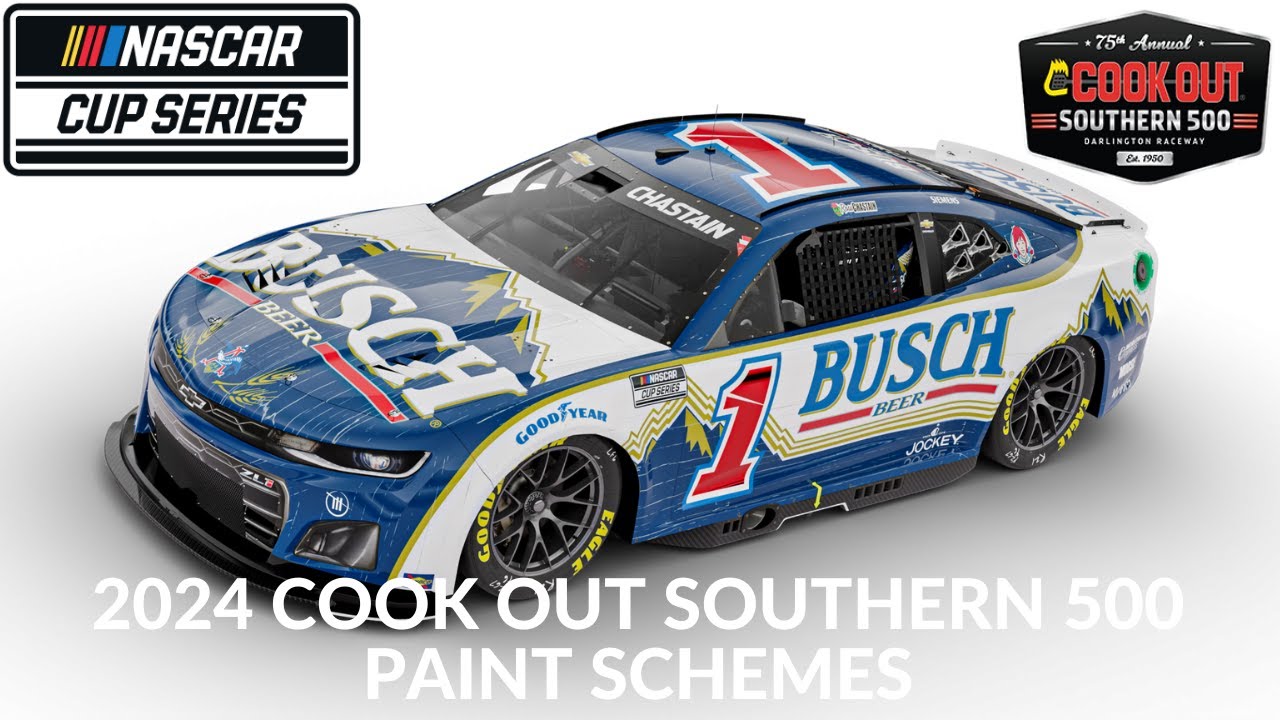 2024 Cook Out Southern 500 Paint Schemes - YouTube