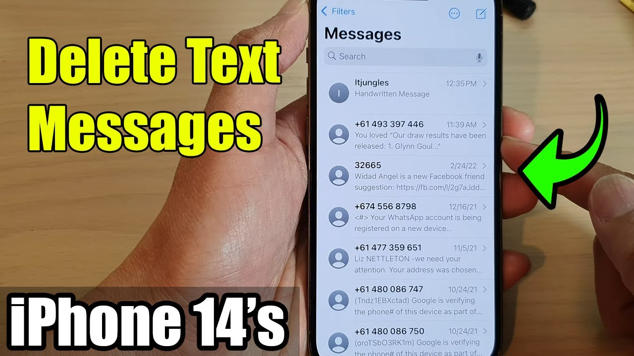iPhone 14's/14 Pro Max: How to Delete Text Messages - YouTube iPhone 14's/14 Pro Max: How to Delete Text Messages - YouTube