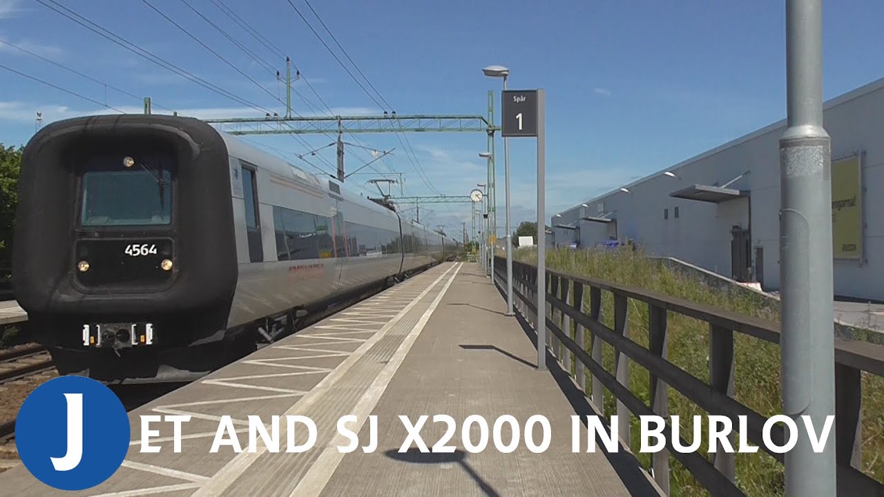 ET and SJ X2000 in Bürlov - YouTube