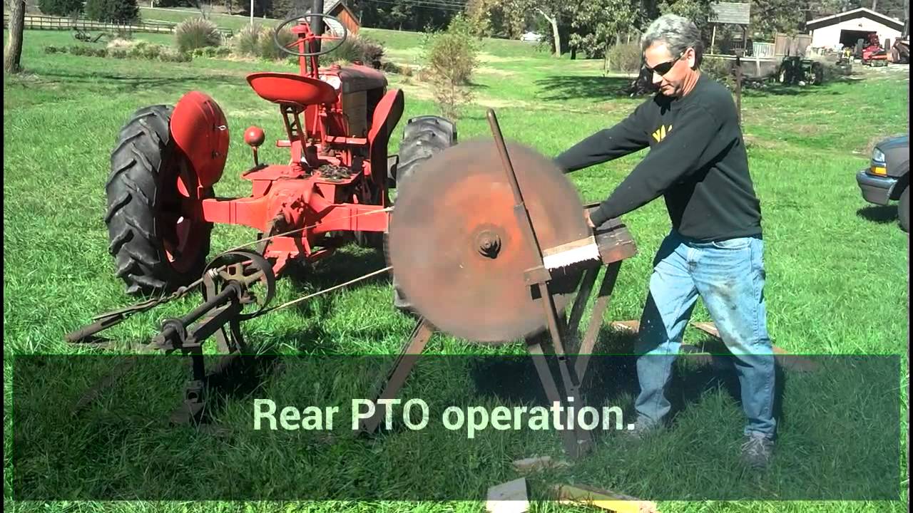 1953 VAC CASE tractor running a buzz saw. - YouTube