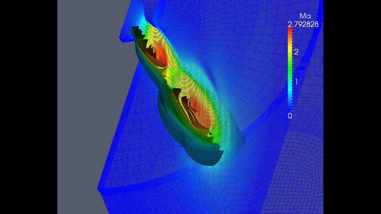 Supersonic jet simulation OpenFOAM - YouTube
