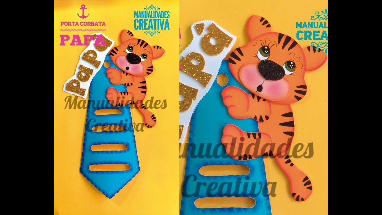 Porta Corbata Papá paso a paso - Craft DIY manualidad en foamy/goma eva ...