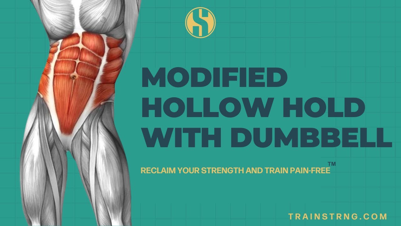 Modified Hollow Hold with Dumbbell - YouTube