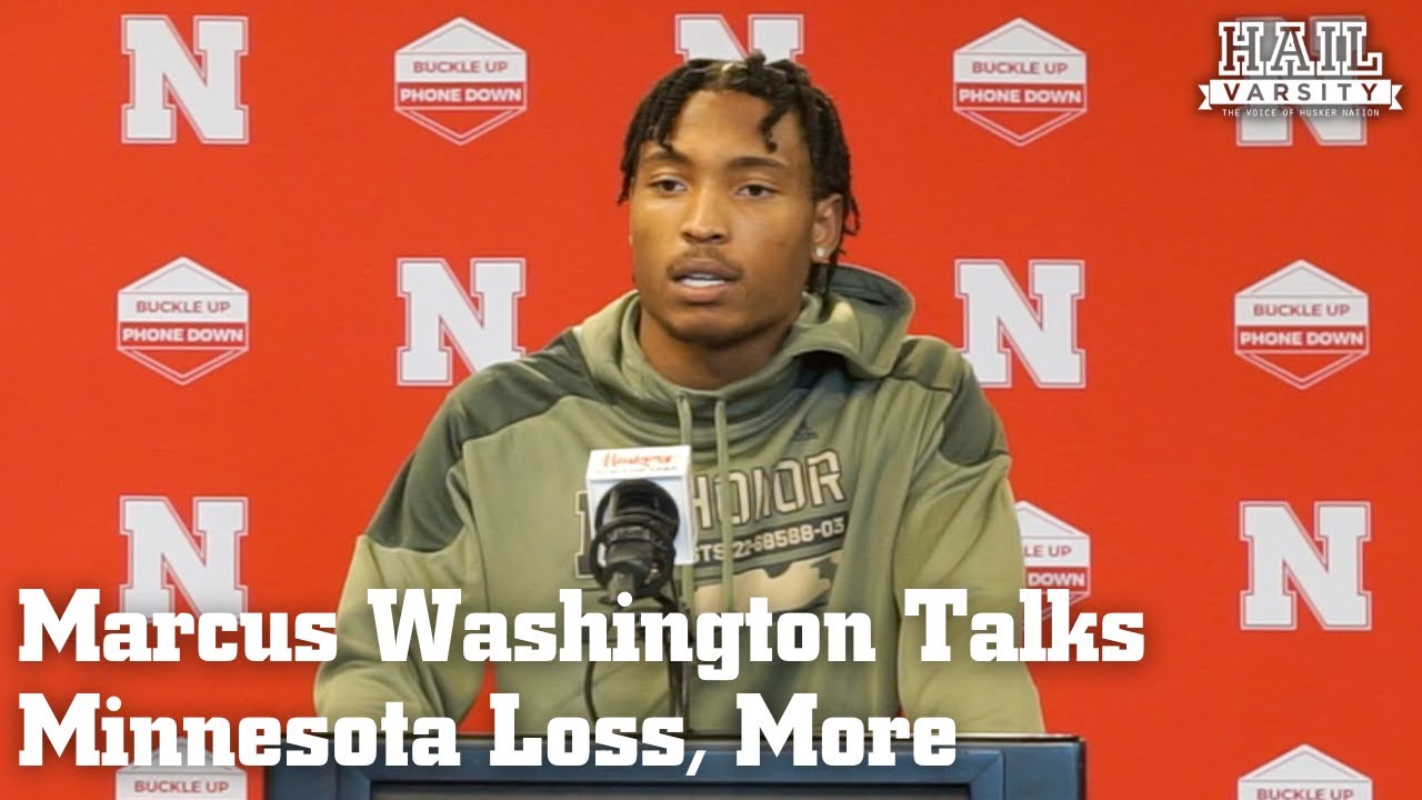 Nebraska Football: Marcus Washington Talks Minnesota Loss, More - YouTube