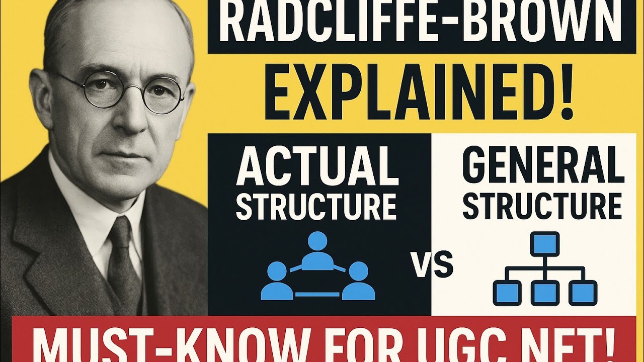 A R Radcliffe Brown Actual Social Structure and General Social Structure - YouTube
