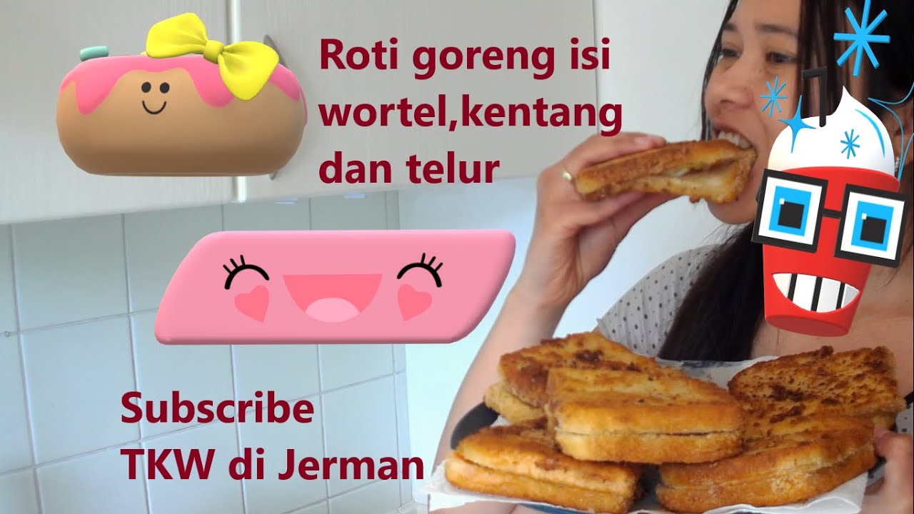 Cara membuat roti goreng isi wortel, kentang dan telur, enak dan lezat ...
