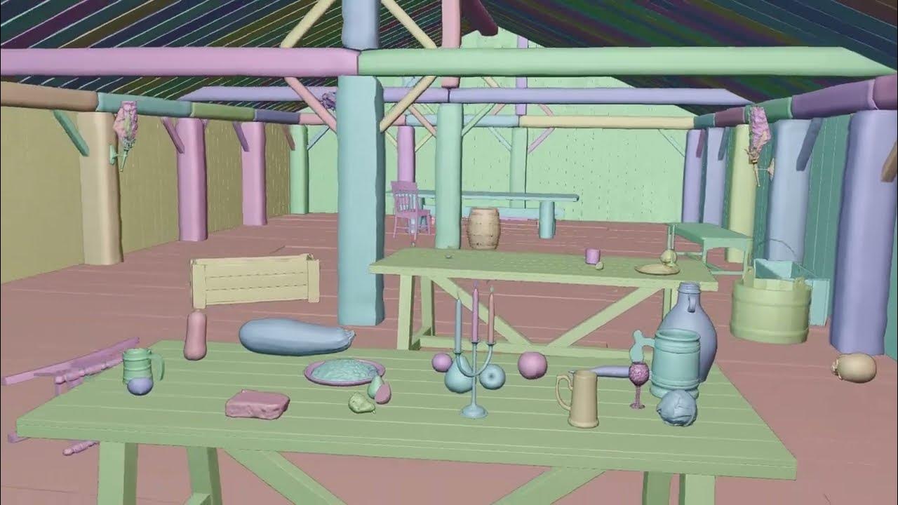 How a 3D scene was created in blender “A fly flew into an old tavern ...