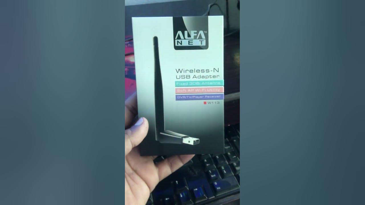 ALFA NET Wireless-N USB Adapter w113 Fix 3Dbi Antenna price 800. - YouTube